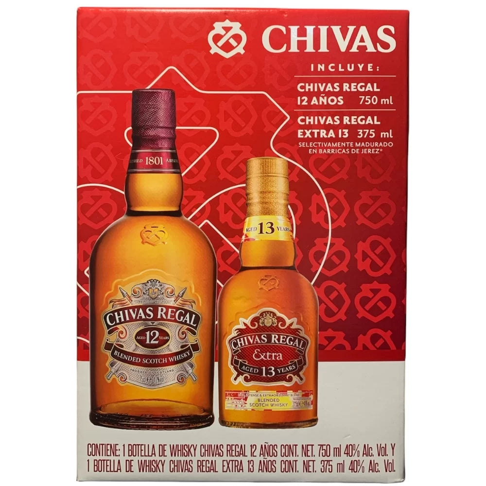 WHISKY CHIVAS REGAL 12 AÑOS 750ML + WHISKY CHIVAS REGAL EXTRA 375ML – Vinos América