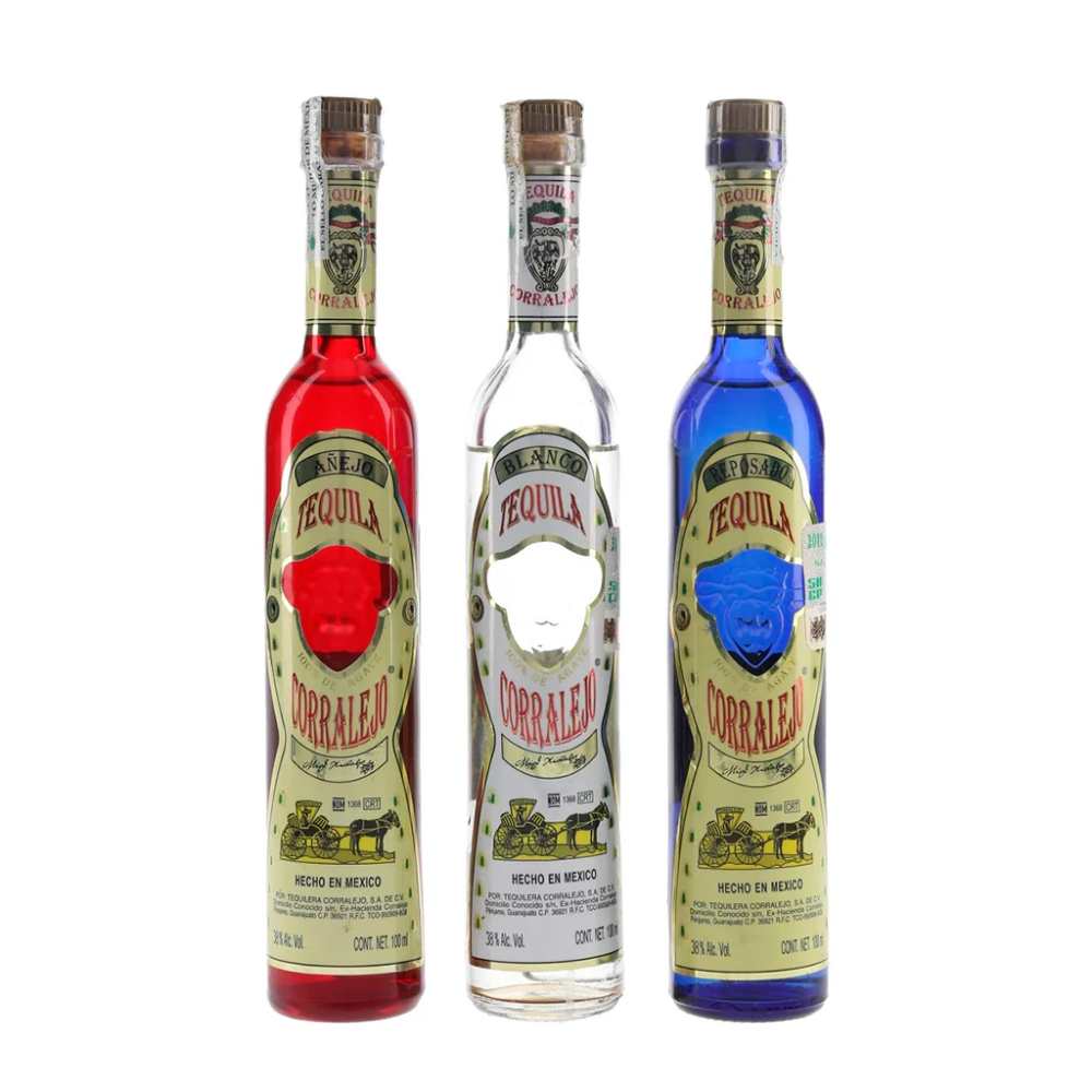 MINI TEQUILA CORRALEJO BLANCO REPOSADO Y AÑEJO 100ML – Vinos América