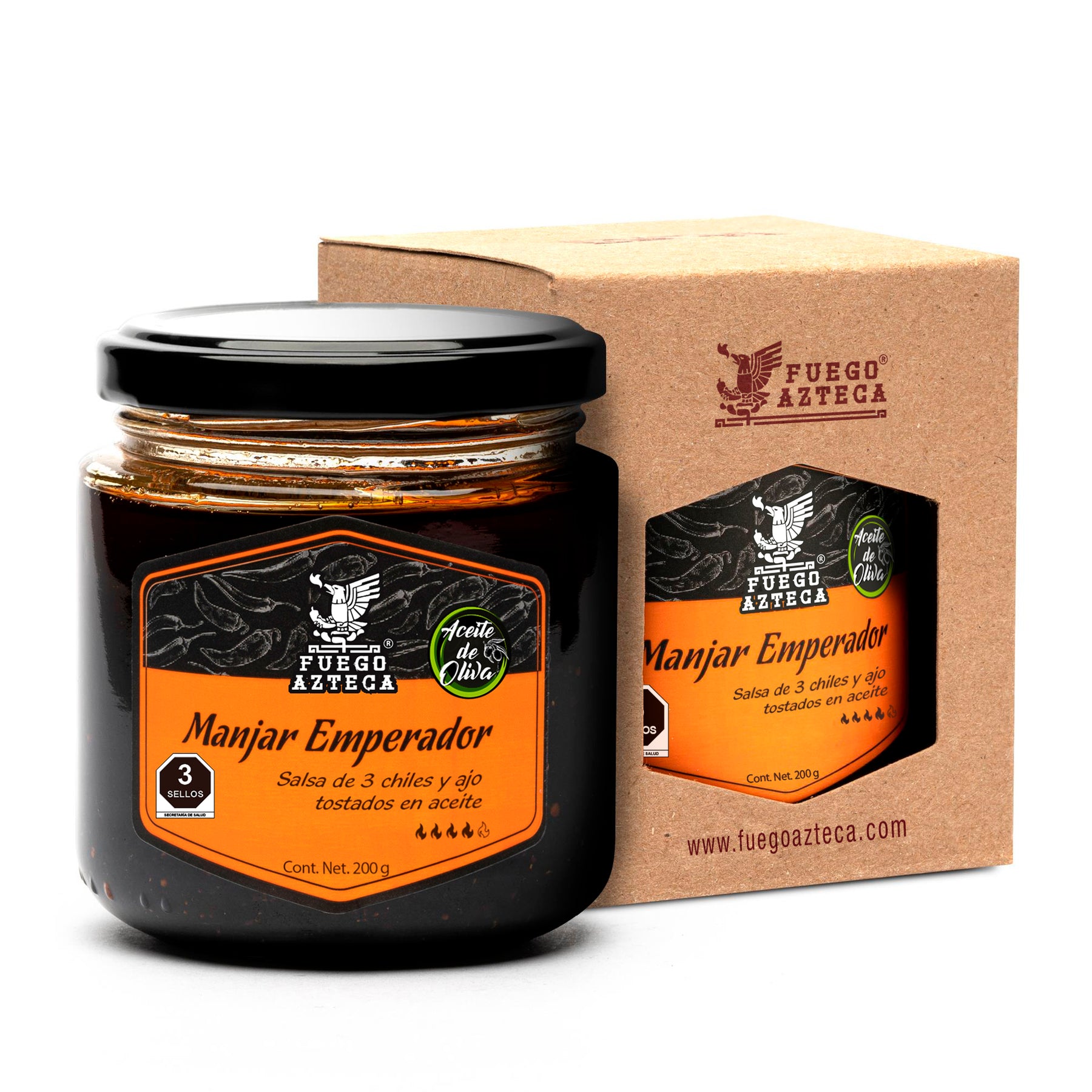 SALSA MANJAR EMPERADOR FUEGO AZTECA 200 ML – Vinos América