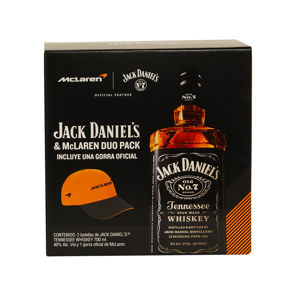 WHISKY JACK DANIELS 700 ML DUO CON GORRA – Vinos América