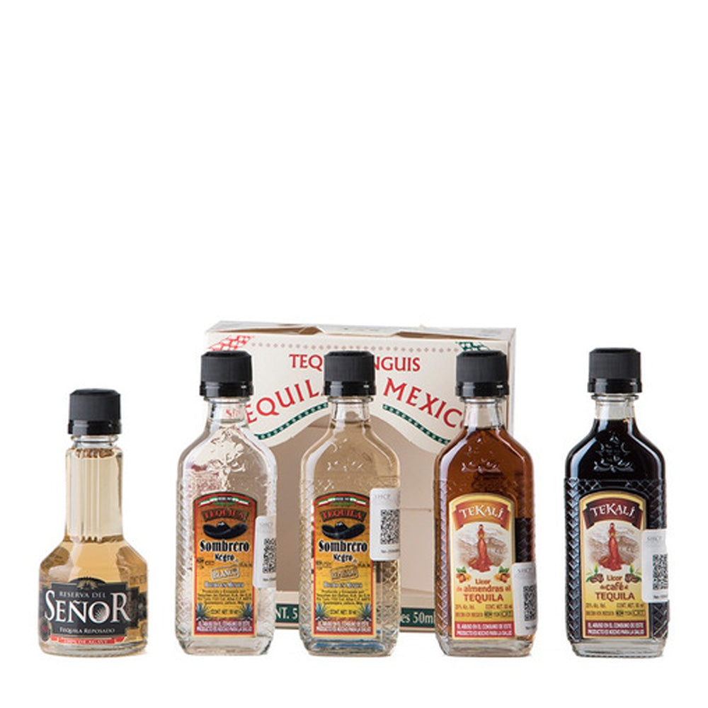 PAQUETE DE 5 MINI TEQUILA ES MEXICO 50ML – Vinos América