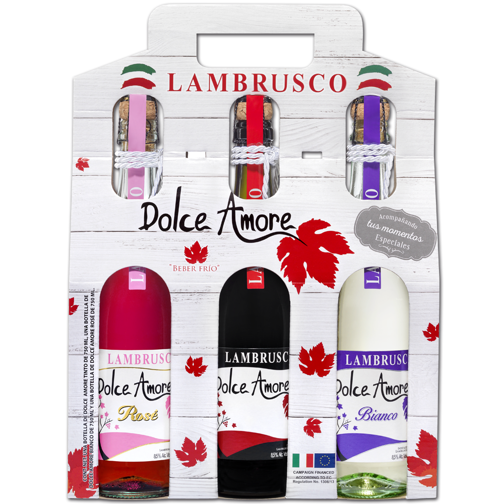 PACK DOLCE AMORE BIANCO-TINTO-ROSE 750ML – Vinos América